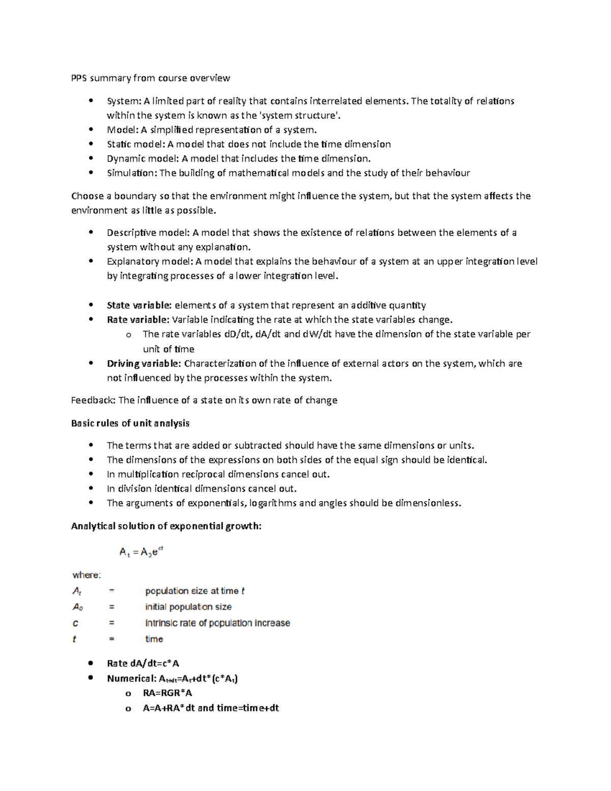 PPS Course Summary: Key Concepts and Model Analysis - Studeersnel