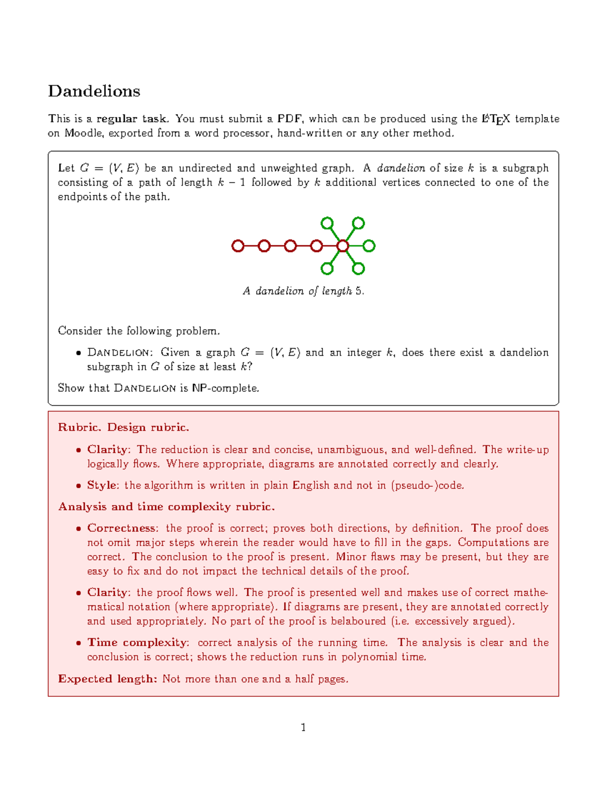 COMP3121 9101-9 - Dandelion Subgraph NP-Completeness Study Guide - Studocu
