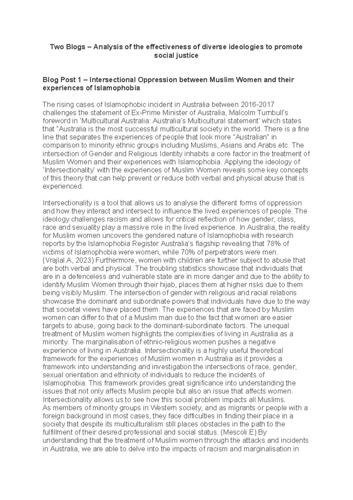 Analysis of Intersectionality and Homelessness Among Minorities - Studocu