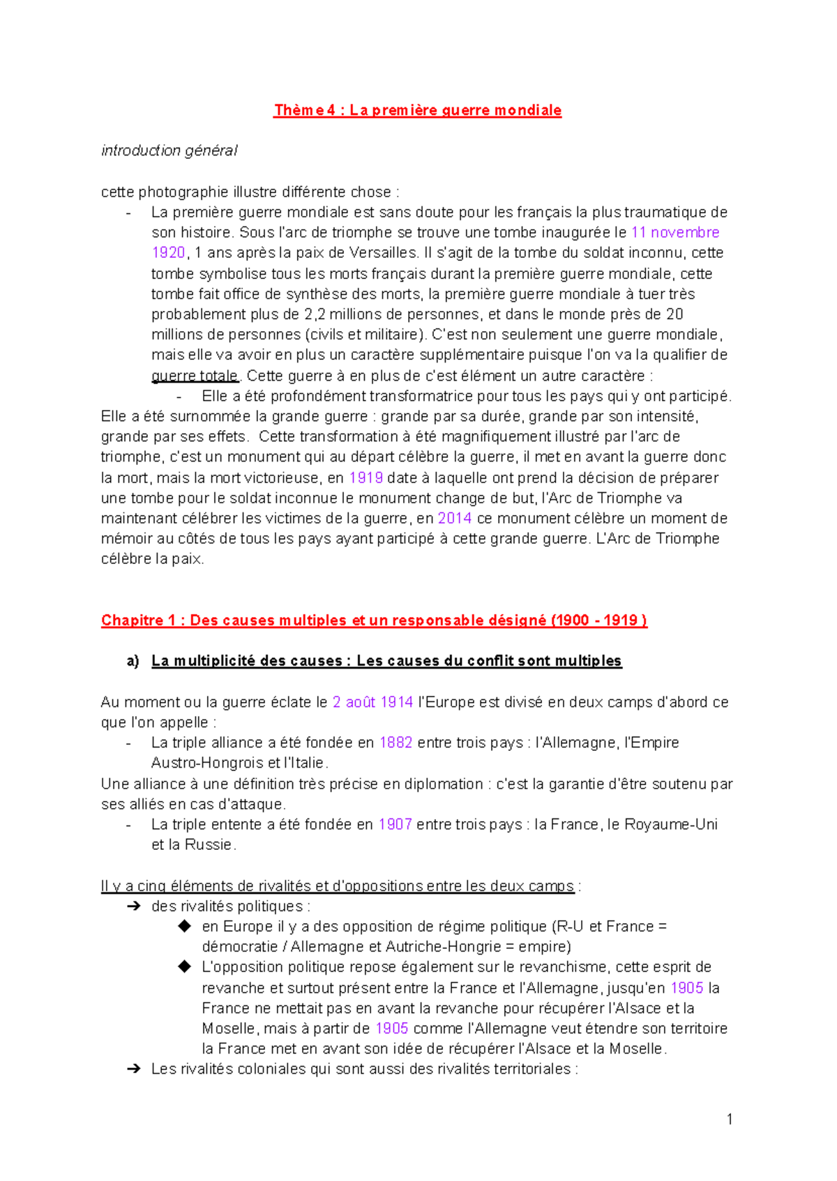 La Première Guerre Mondiale : Causes, Conséquences et Récits des ...