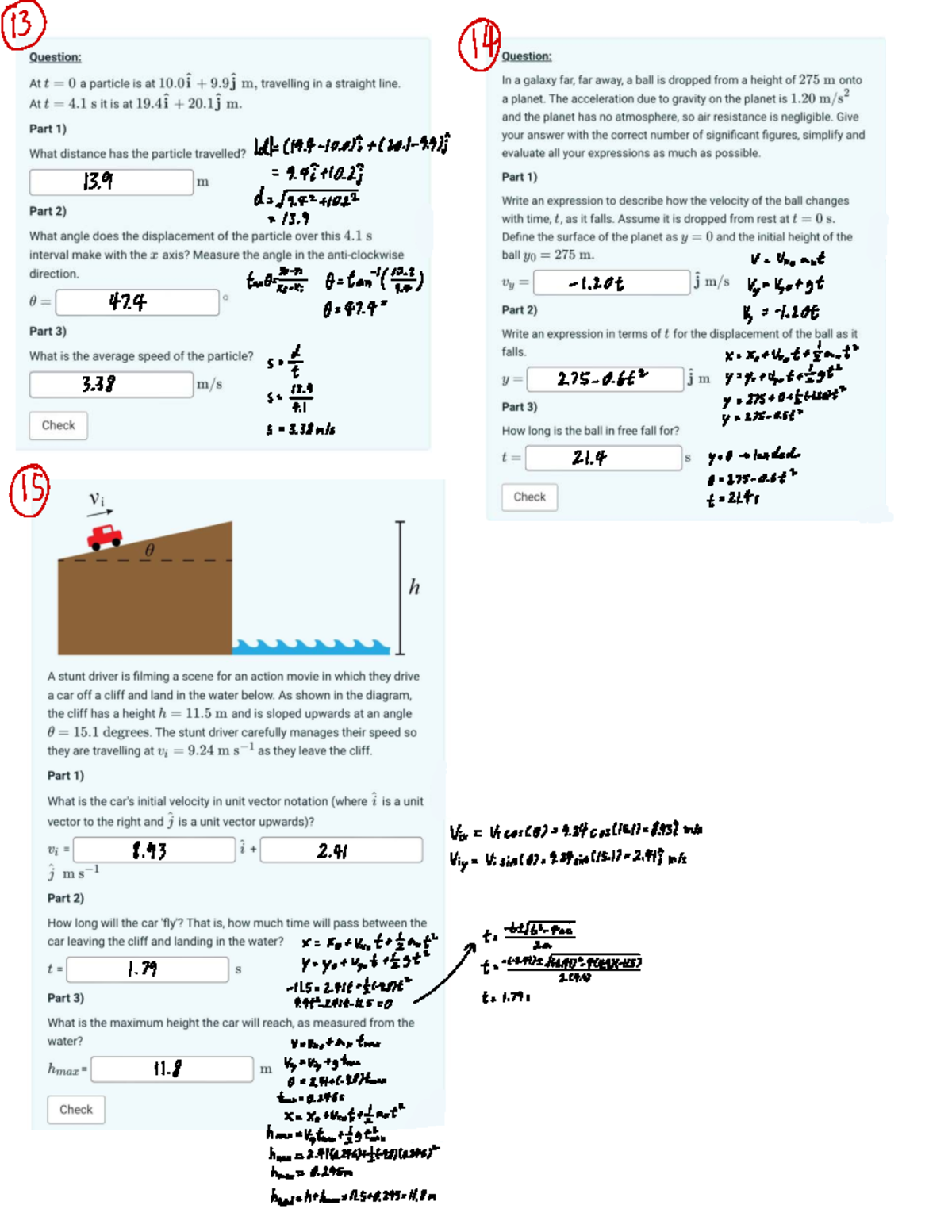 Physics Homequiz 1 - Note 2 Analysis and Solutions - Studocu