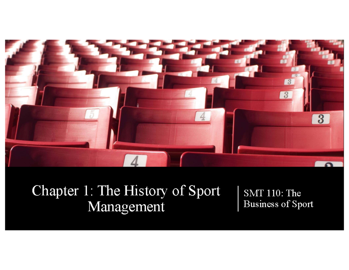 History of Sport Management: Structures & Evolution (SMT 110) - Studocu