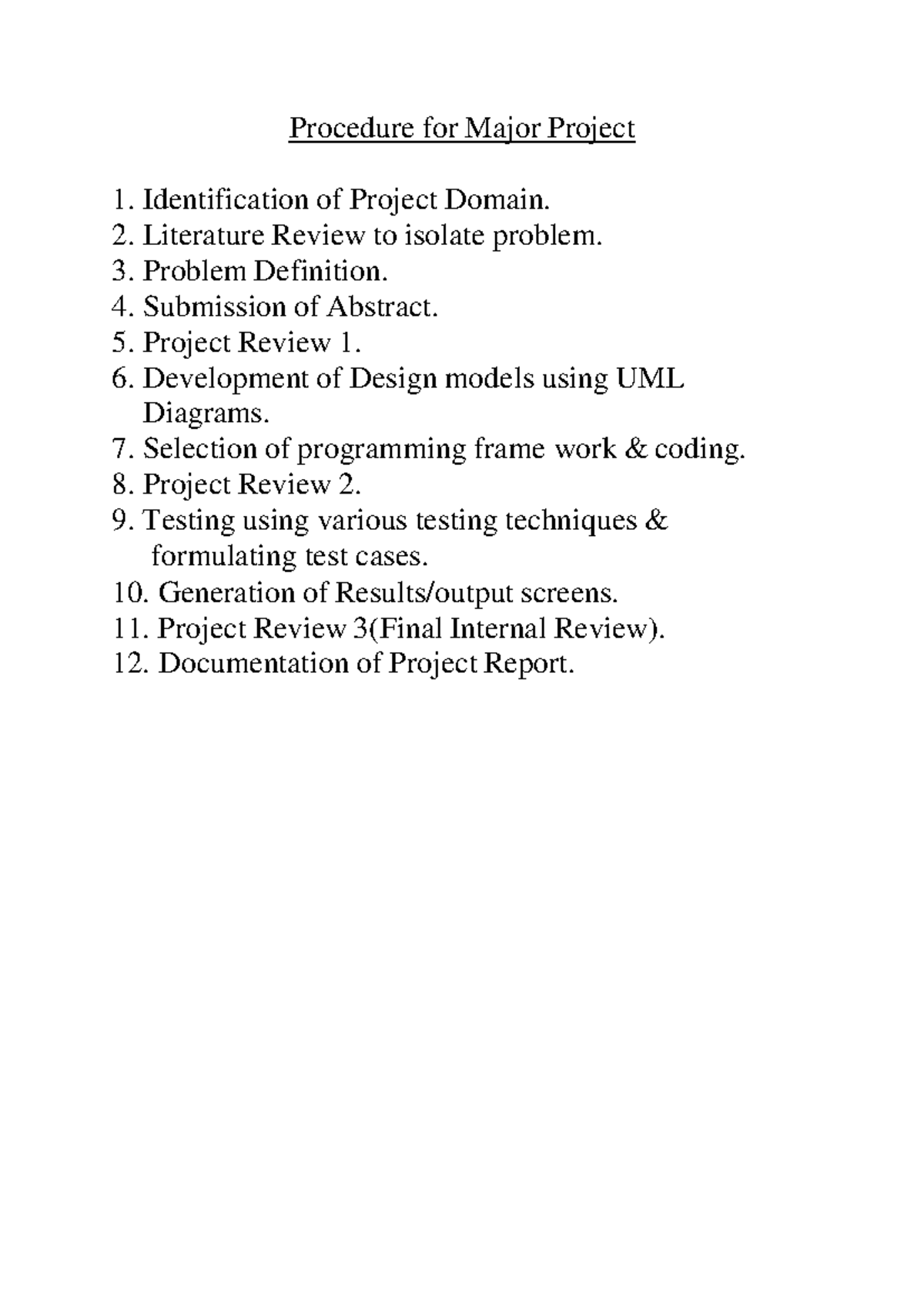 IT (R22) 4-2 Major Project SOP: Steps & Documentation Guide - Studocu