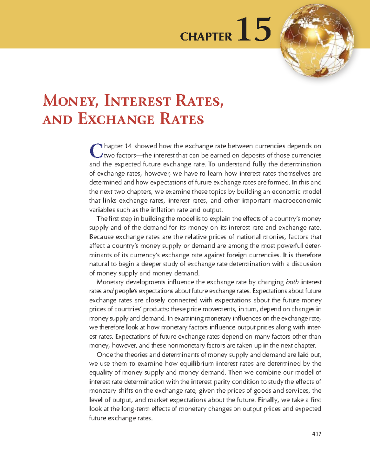 CHAPTER 15 Money, Interest Rates, and Exchange Rates Analysis - Studocu