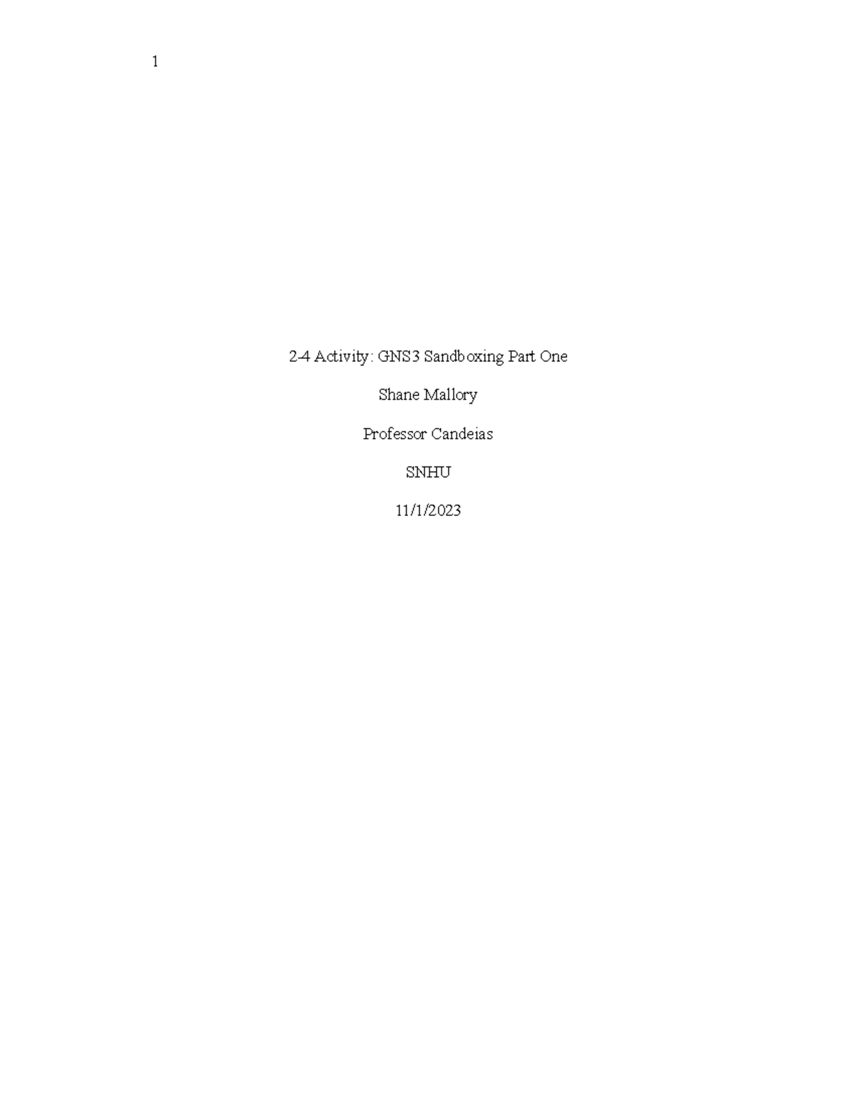 CYB 220 Module Two Activity: GNS3 Network Configuration Steps - Studocu