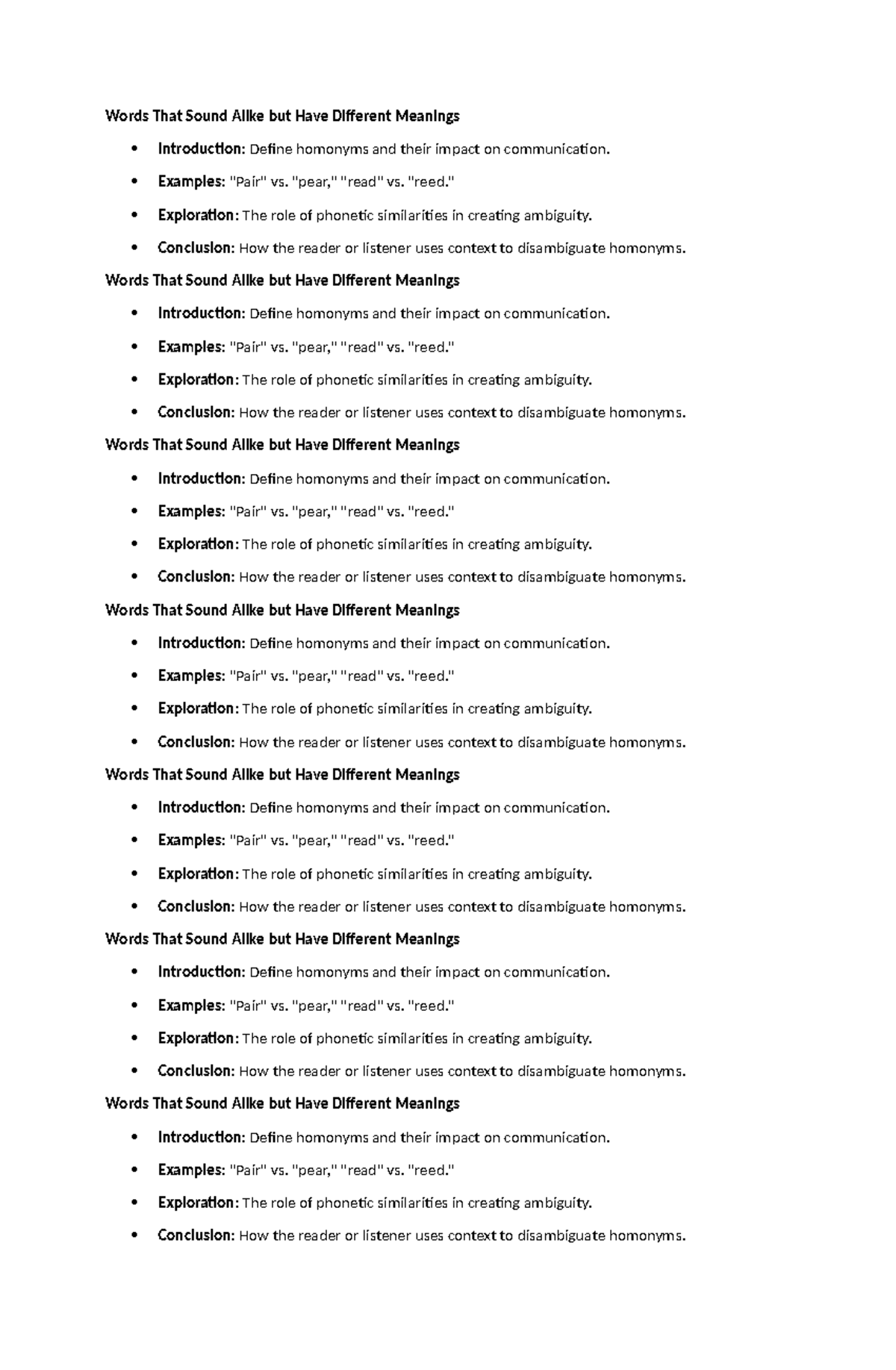 Homonyms: Understanding Words That Sound Alike Yet Differ in Meaning ...