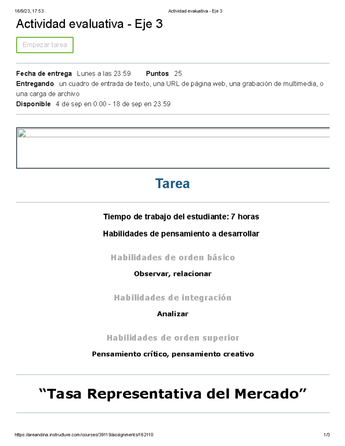 Actividad evaluativa - Eje 3: Aplicando la Tasa Representativa del Mercado - Studocu