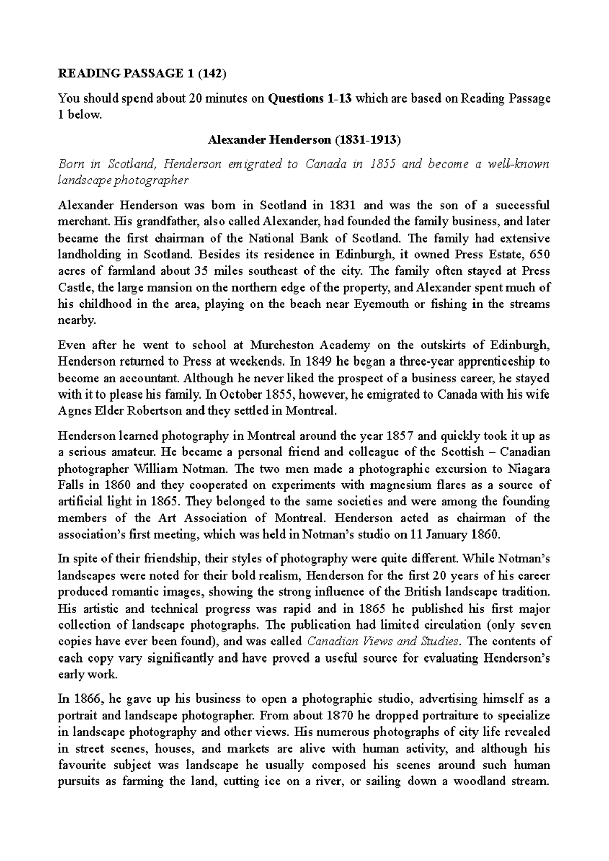Alexander Henderson: A Landscape Photographer's Journey (142) - Studocu