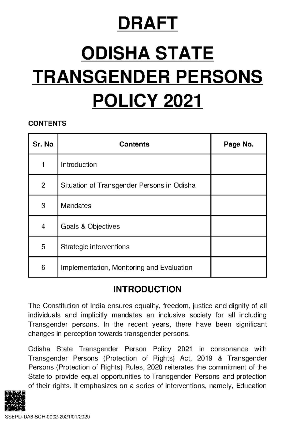 Odisha State Transgender Persons Policy 2021: Comprehensive Overview ...