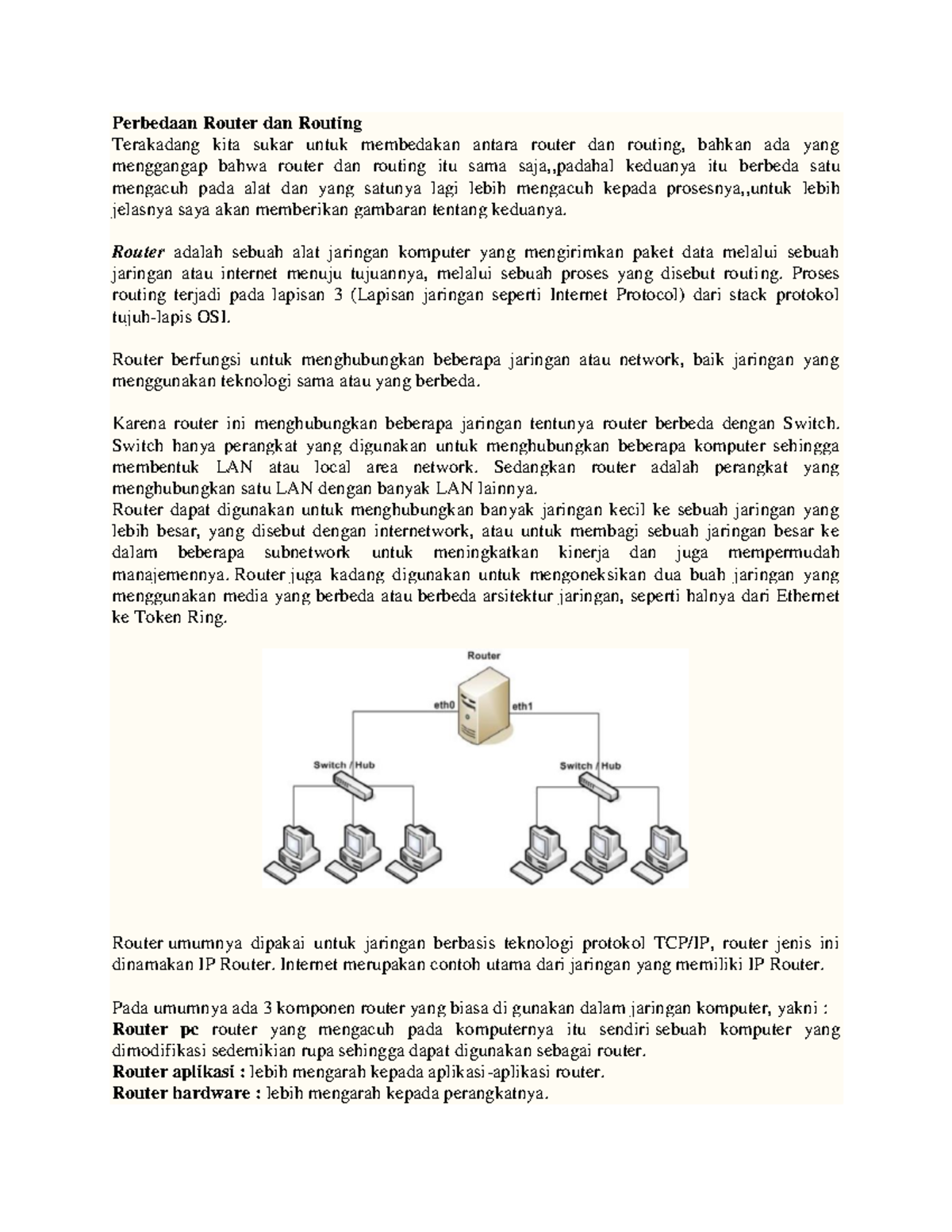 Perbedaan Router & Routing: Penjelasan Lengkap dan Konfigurasi Statis ...