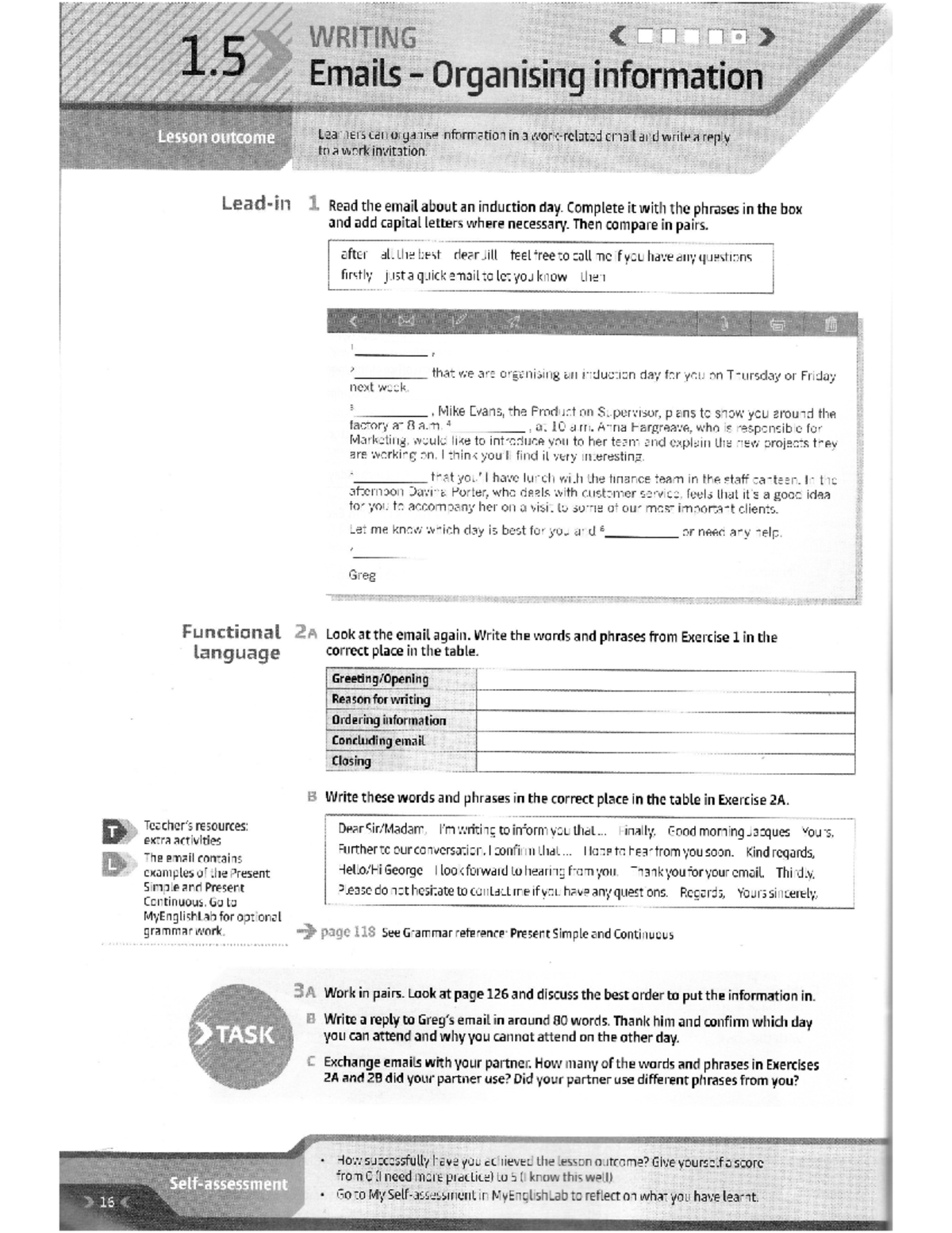 UNIT 1 - Writing Emails: Organising Info & Replying to Invites - Studocu