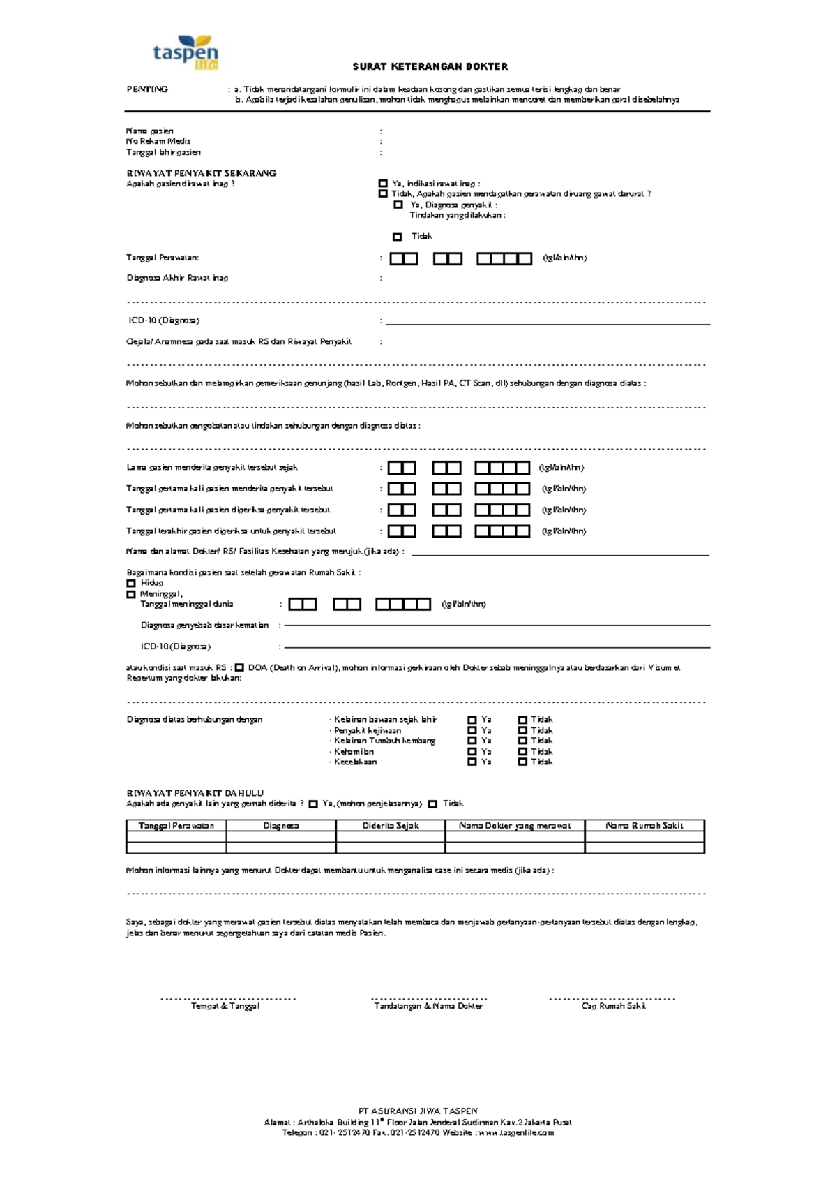 SKD - Surat Keterangan Dokter: Prosedur dan Format Pengisian - Studocu