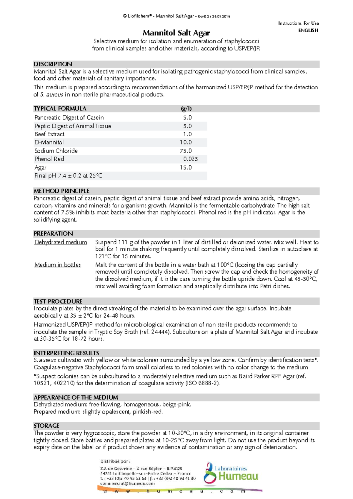TC Mannitol Salt Agar Instructions for Use - Rev. 0.2 - Studocu