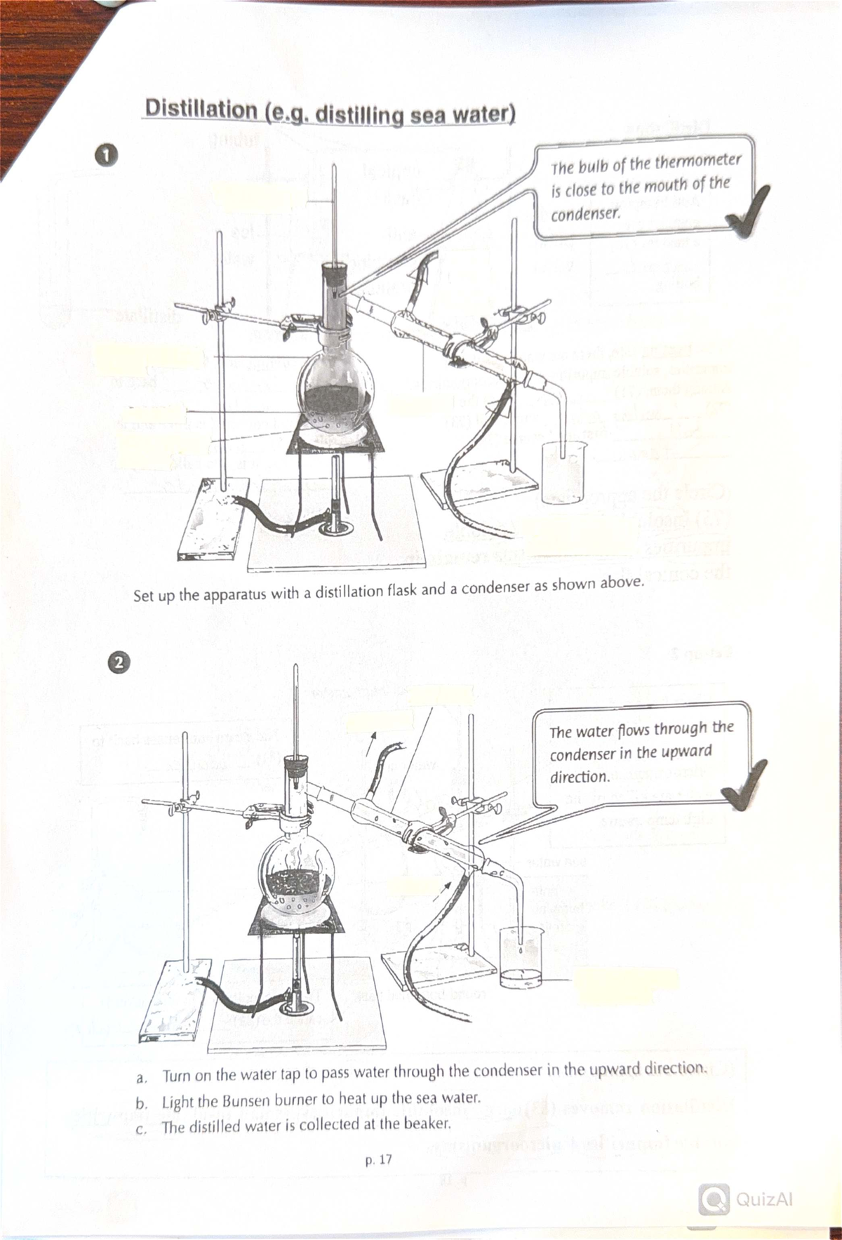 Distillation Process: Sea Water Distillation Quiz (QuizAl) - Studocu