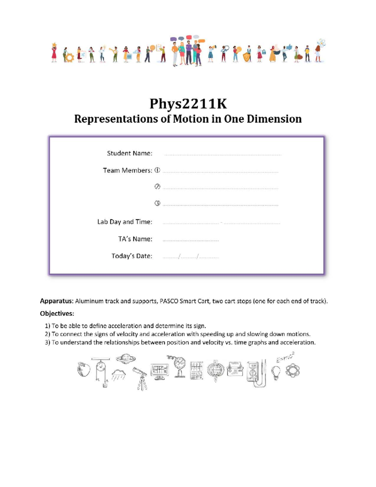 Phys2211K Lab 3: Motion in One Dimension Experiment Report - Studocu