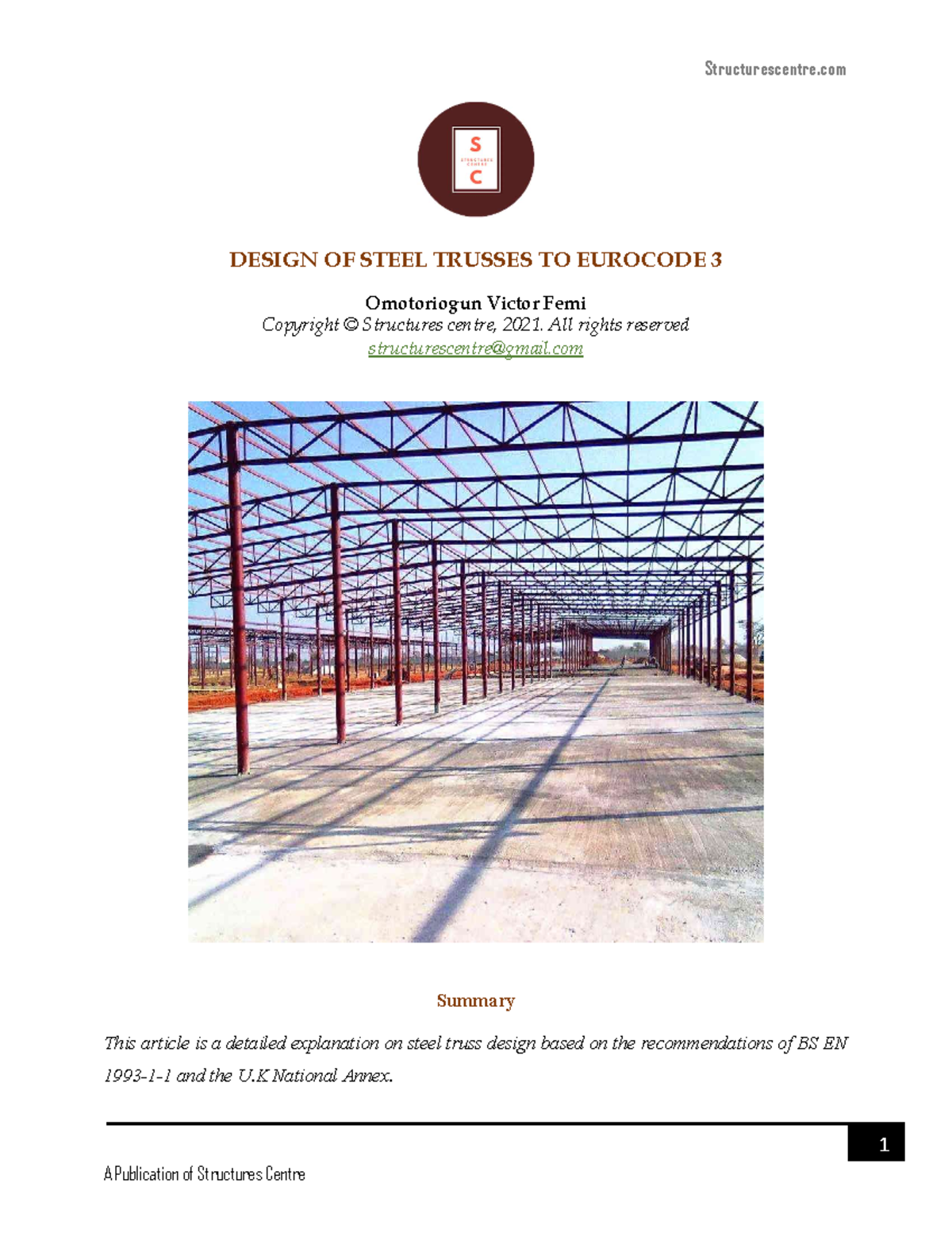 Designing Steel Trusses: A Guide to Eurocode 3 Compliance - Studocu
