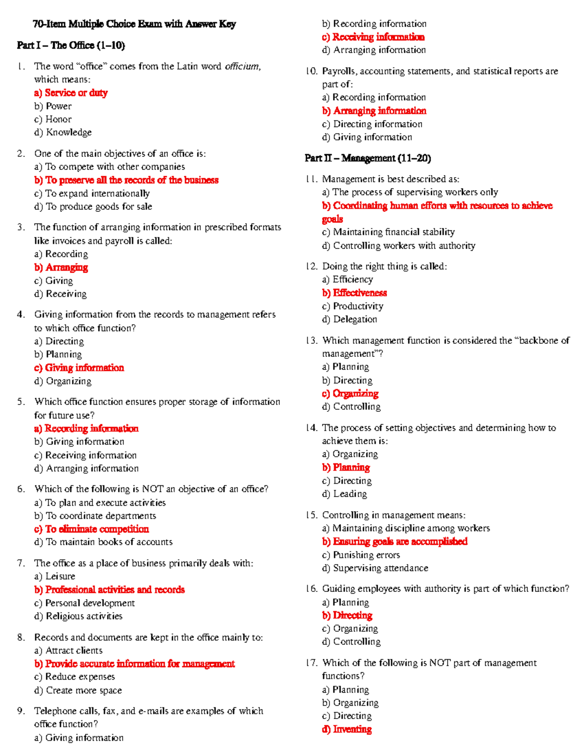 Pract 1 Prelim Exam: Multiple Choice Questions & Answers - Studocu