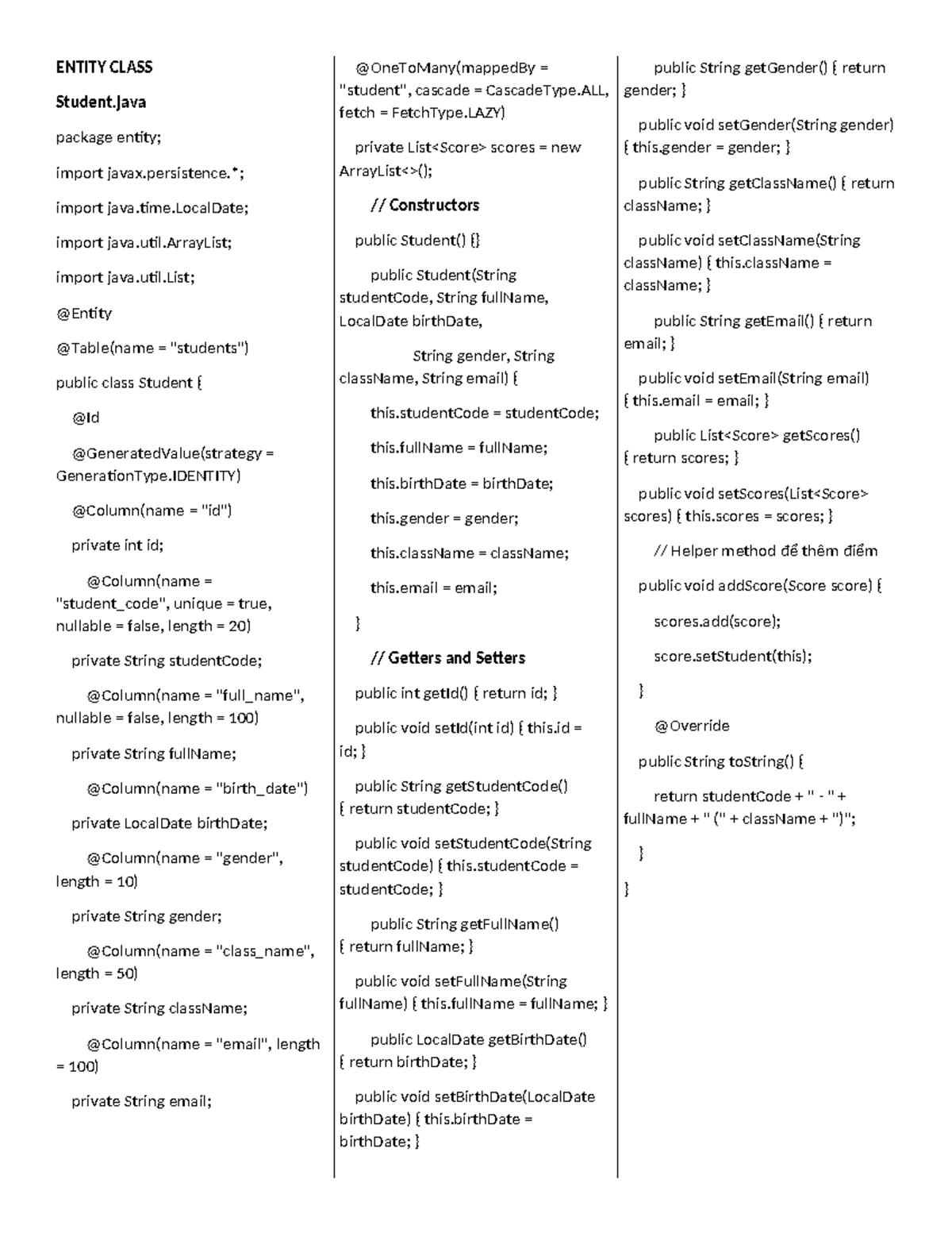 Java-1: Student Management System Implementation - Studocu