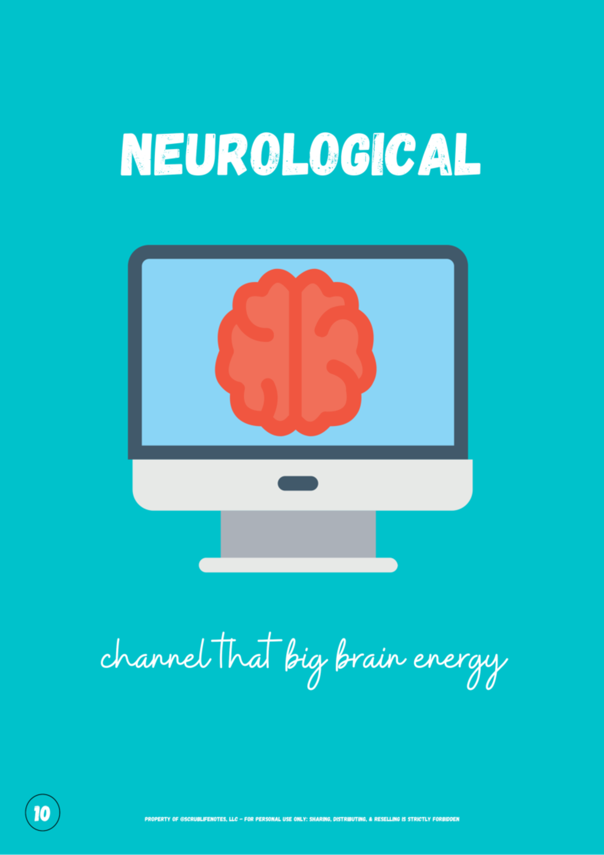 NEWto ICUNeuro Packet - NEUROLOGICAL F channel That Big brain energy 10 ...