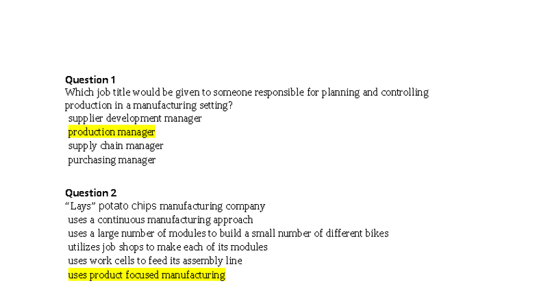 Midterm Exam Review: MGMT Operations Management Concepts - Studocu