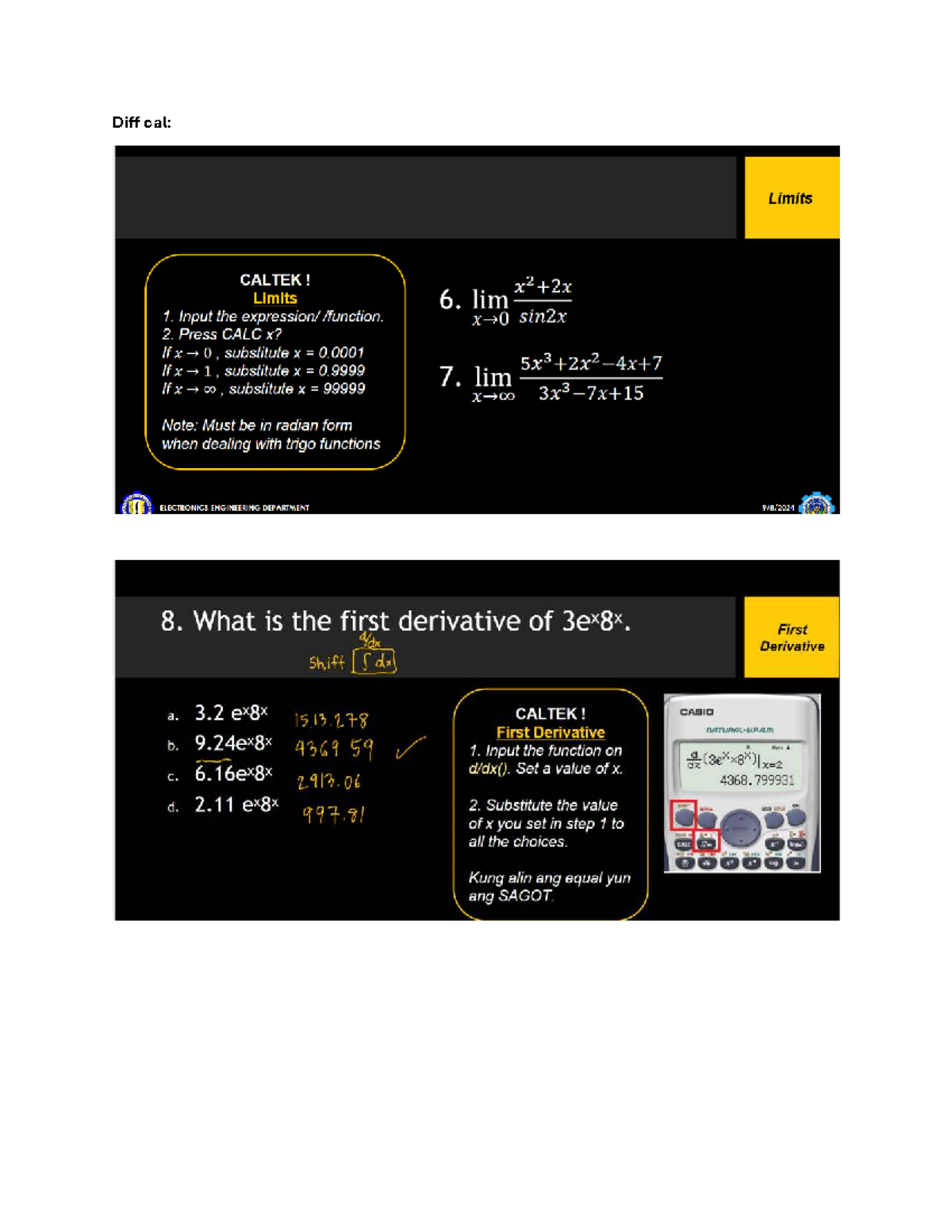 Math 101: Calculus Notes on Derivatives, Integrals, and Theorems - Studocu