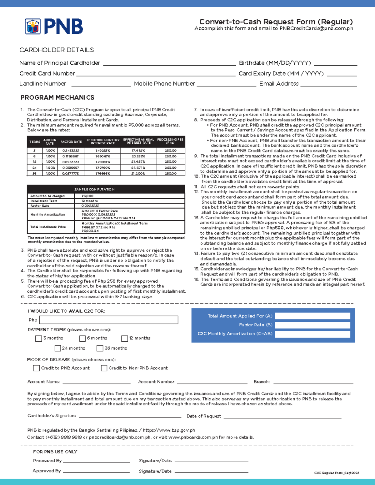 C2C App Form - Might help - Convert-to-Cash Request Form (Regular ...