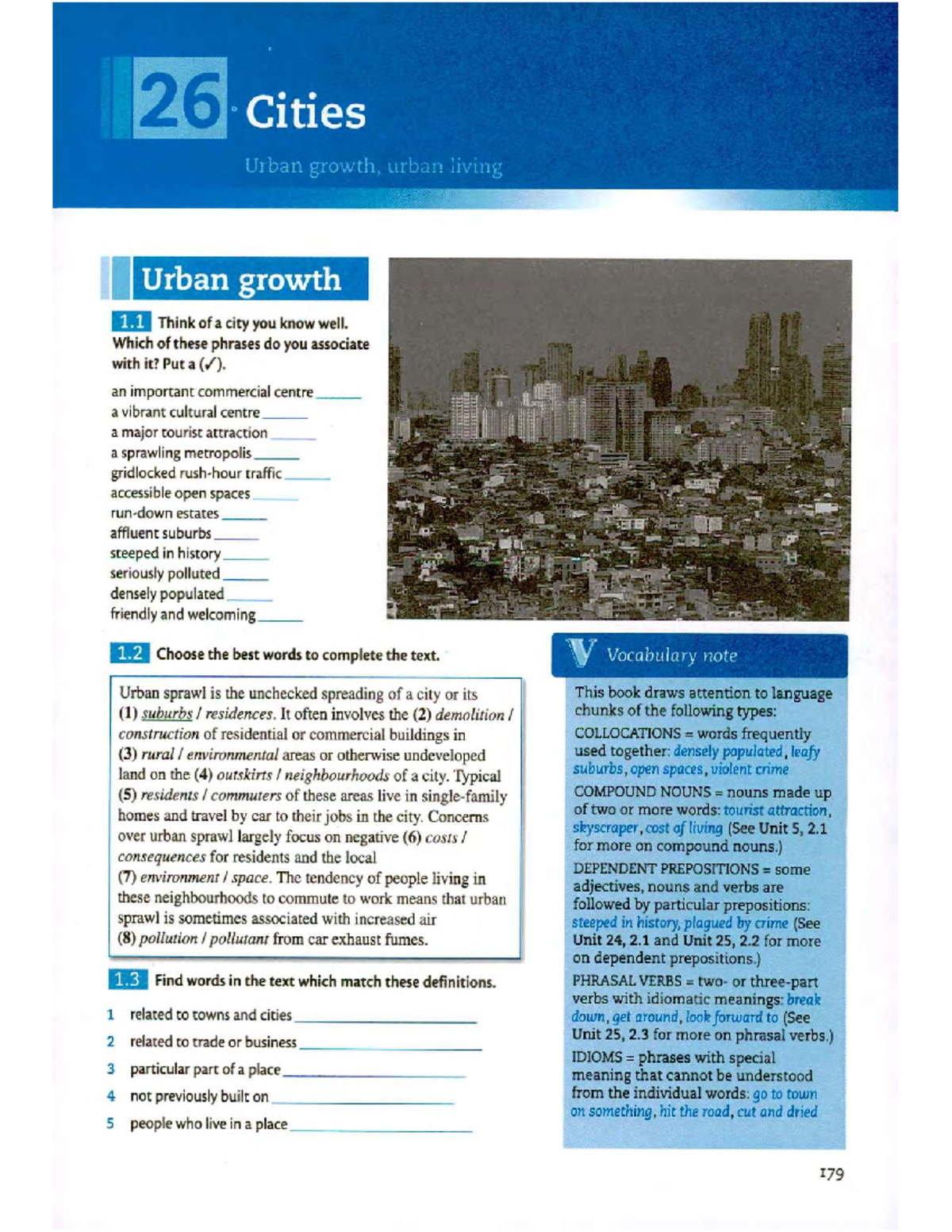 Urban Vocabulary: Exploring Cities, Sprawl, and History - Studocu
