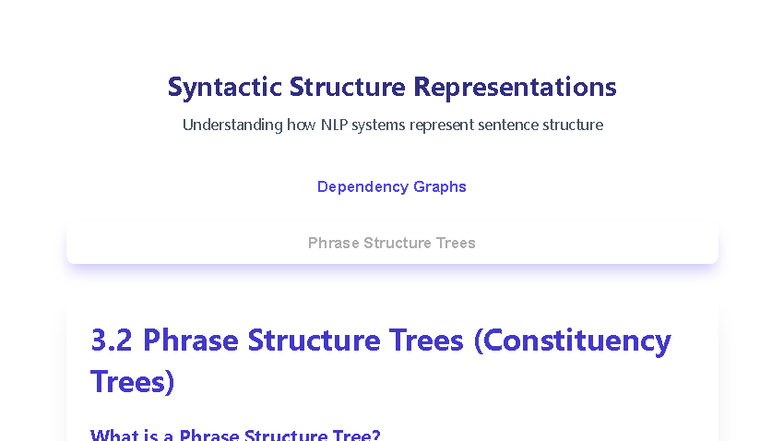 Syntactic Structure Representations: Phrase Structure Trees Explained ...