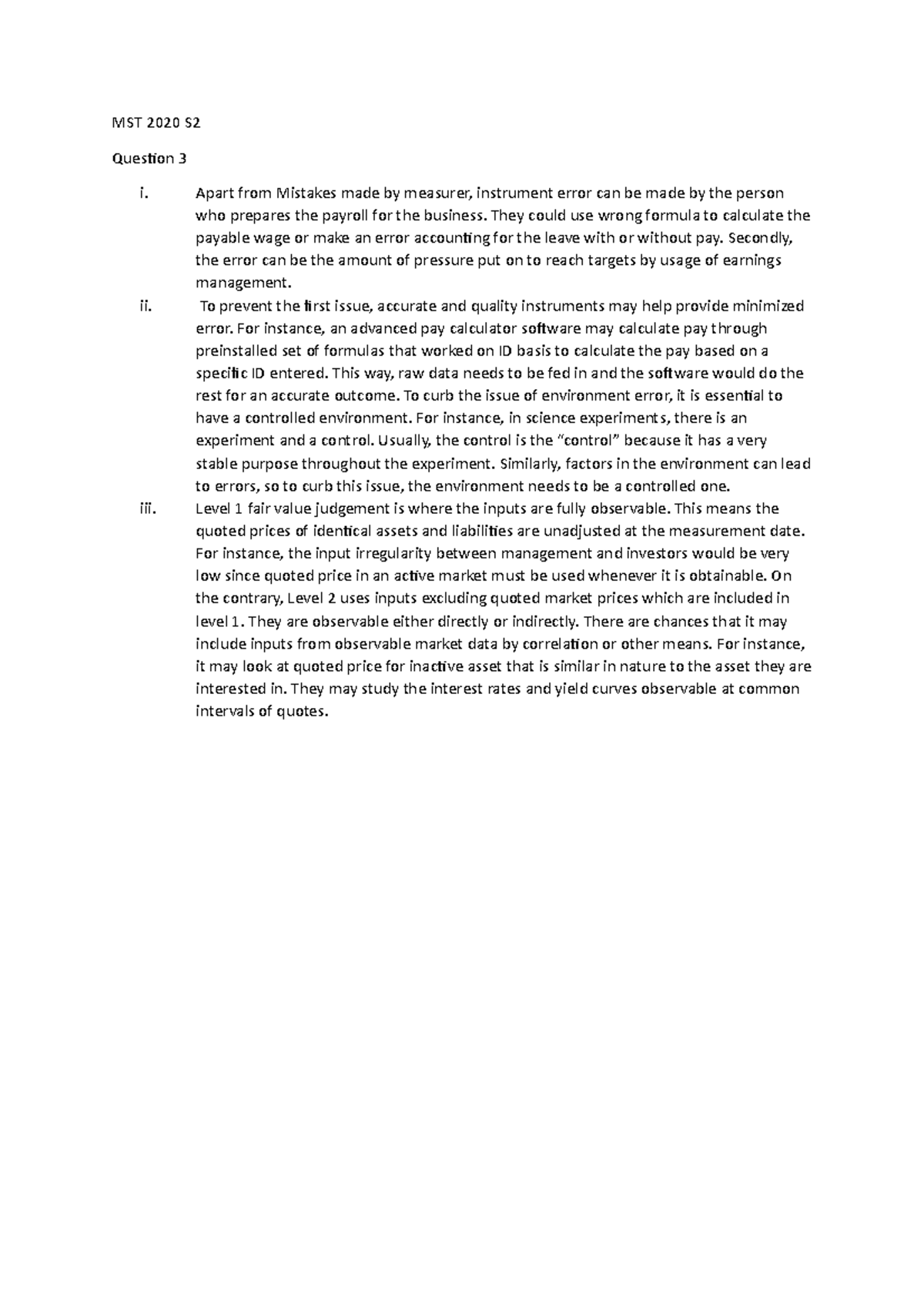 MST 2020 S2 - This is the MST paper - AccountingTheory - USP - Studocu