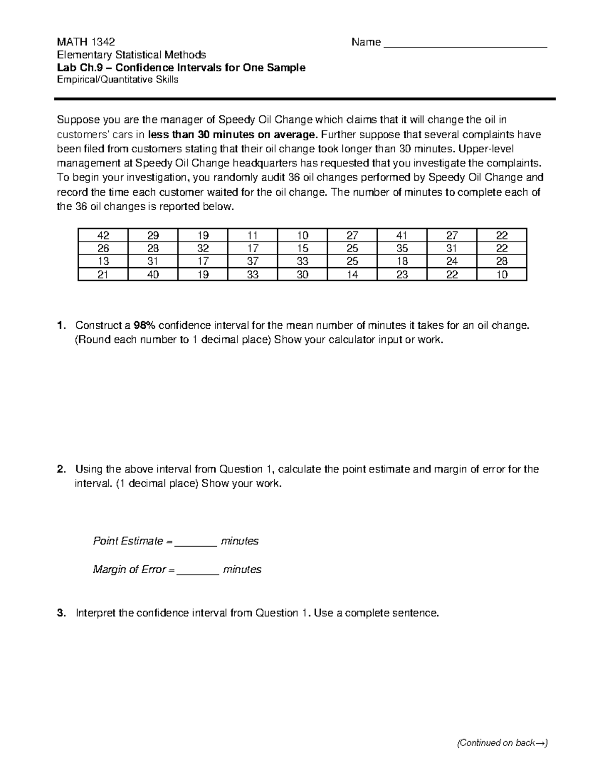1342 Lab Ch 09 - study - MATH 1342 Name ...