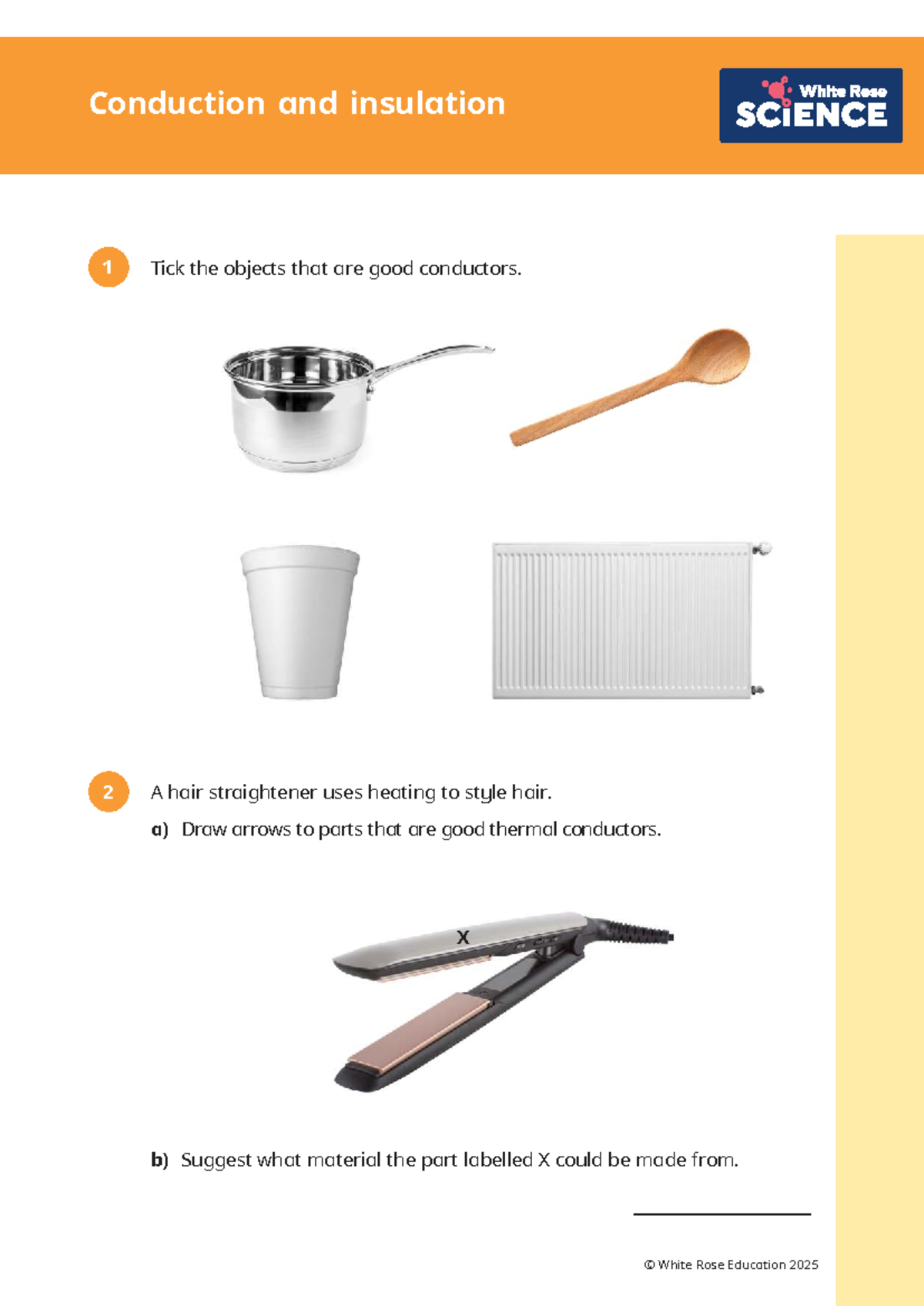 Y9 Autumn Block 2 WO4: Conduction & Insulation Study Guide 2025 - Studocu