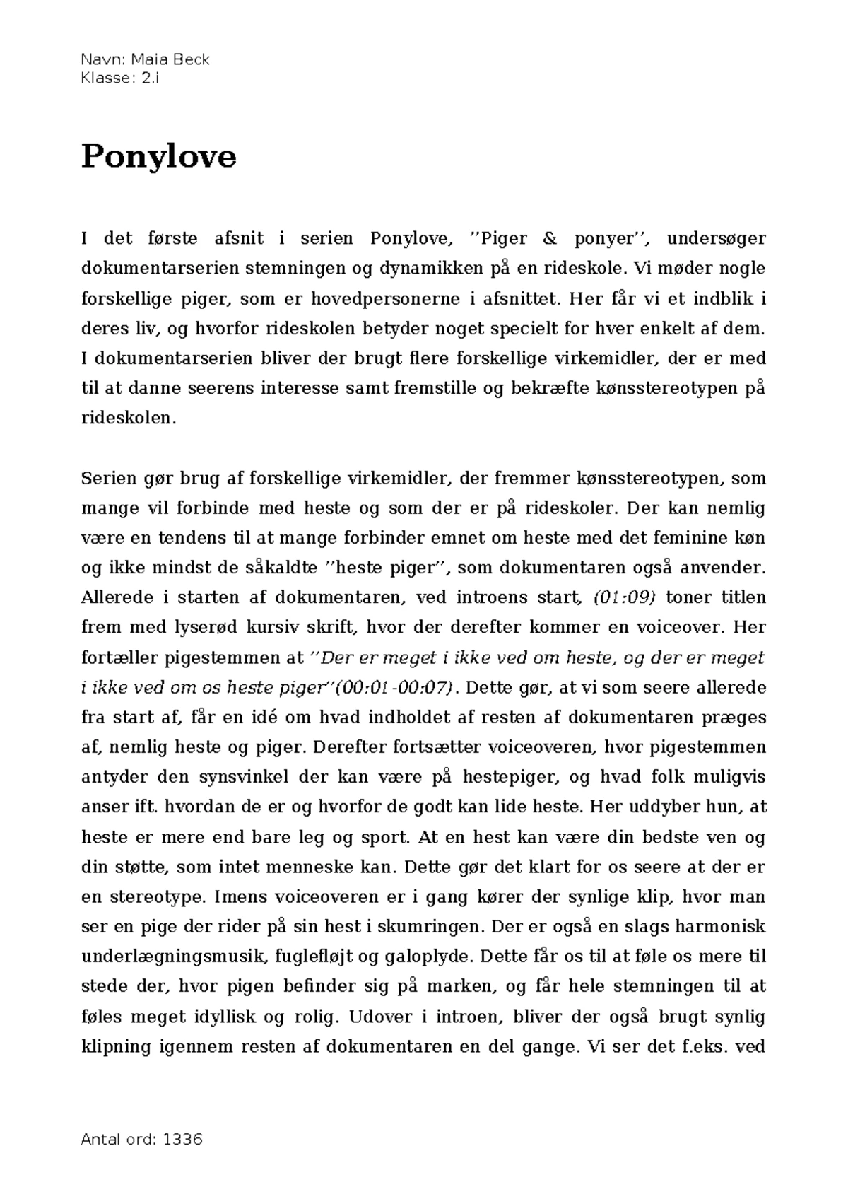 3g5k Dansk A - Analyse og Fortolkning af "Støv" af Olivia Levison - Studocu