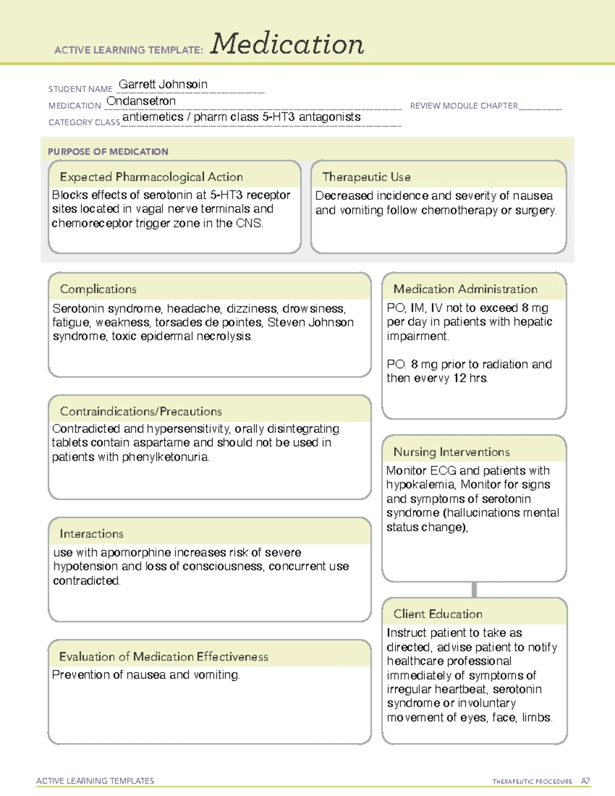 Regular insulin drug card - ACTIVE LEARNING TEMPLATE: Medication ...