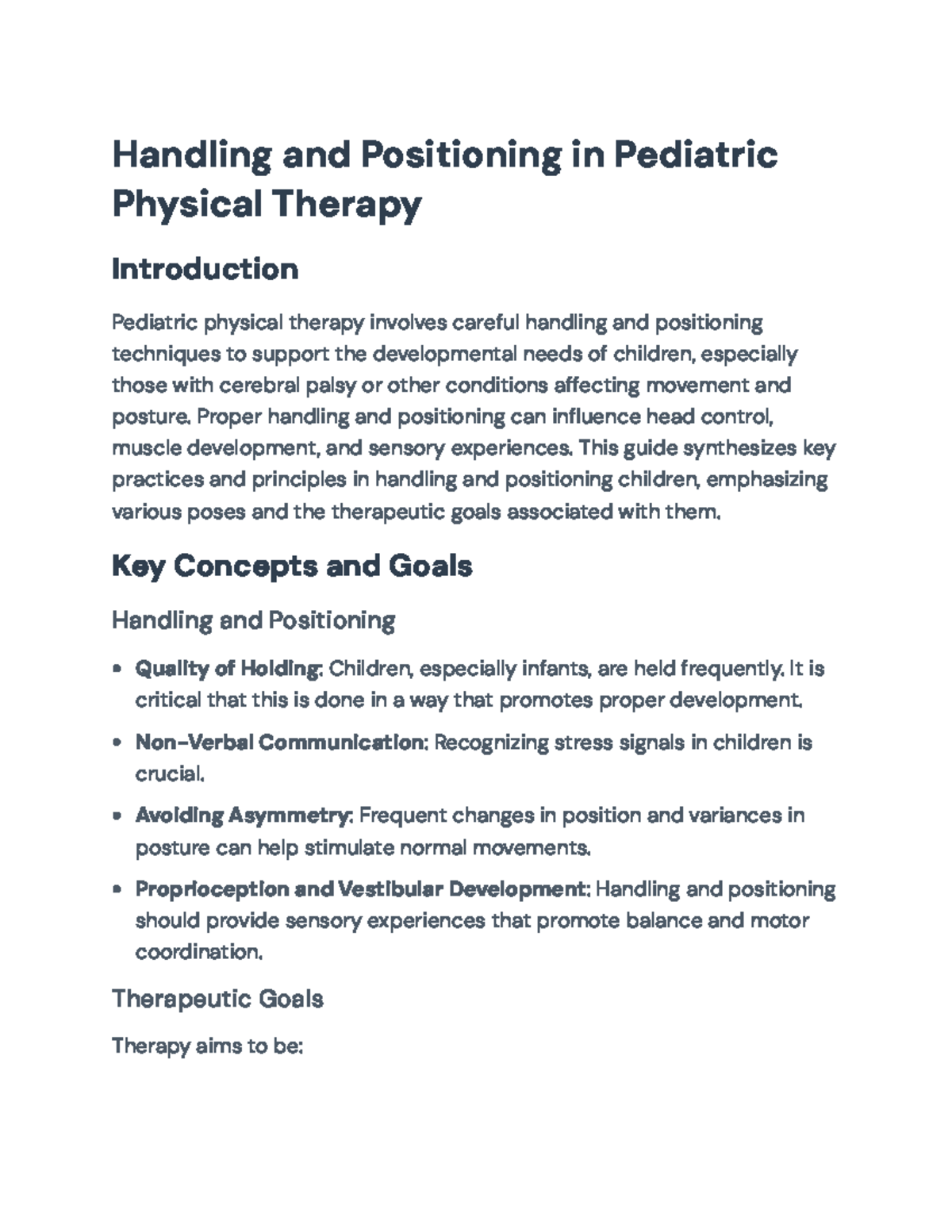 Pediatric Physical Therapy: Key Handling & Positioning Techniques Guide ...