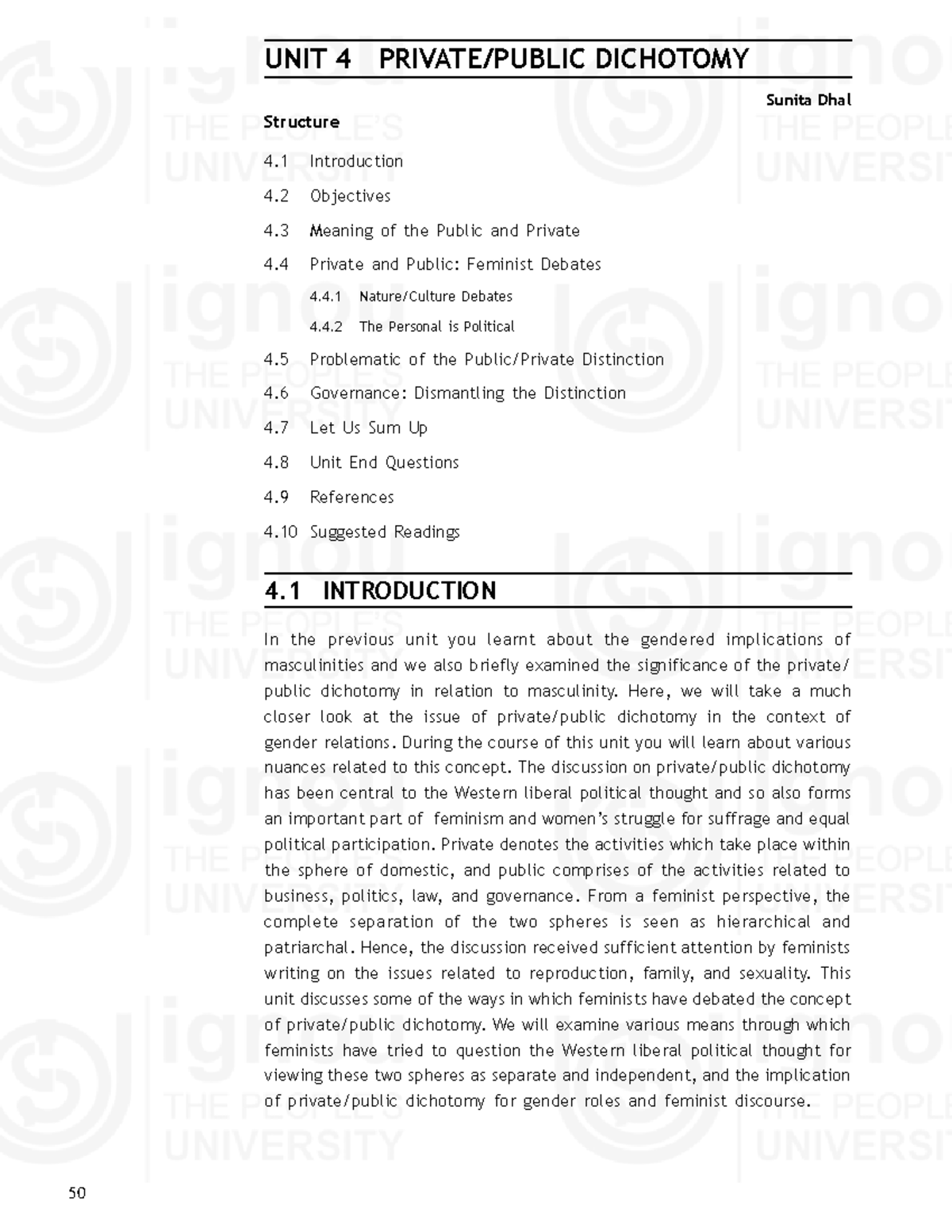 Understanding the Public-Private Dichotomy: A Feminist Perspective in ...