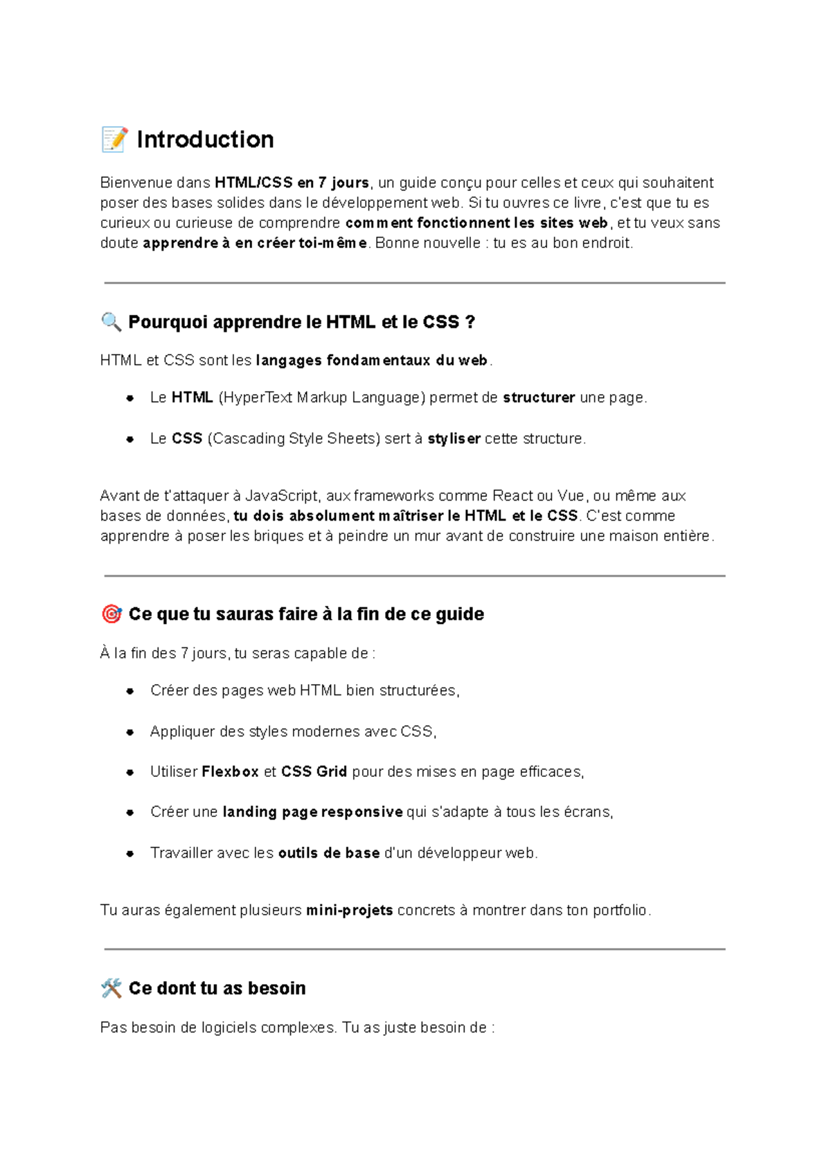 HTML et CSS en 7 jours : Guide d'initiation au développement web - Studocu