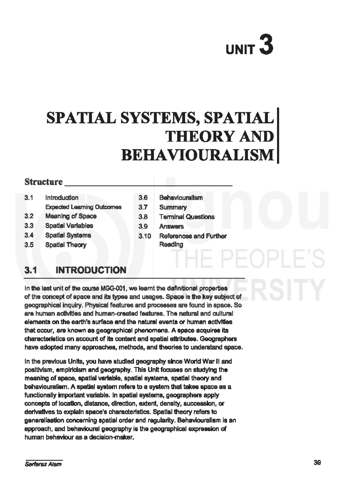 Unit 3 - Geography: Spatial Systems, Theory & Behaviouralism Notes ...