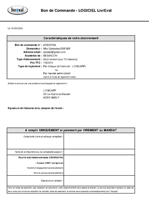 Bdc livreval vierge - dszq - BON DE COMMANDE VIERGE Caractéristiques de ...