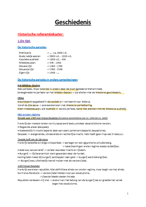 Geschiedenis Semester 1: Belangrijke Begrippen en Tijdperken - Studocu