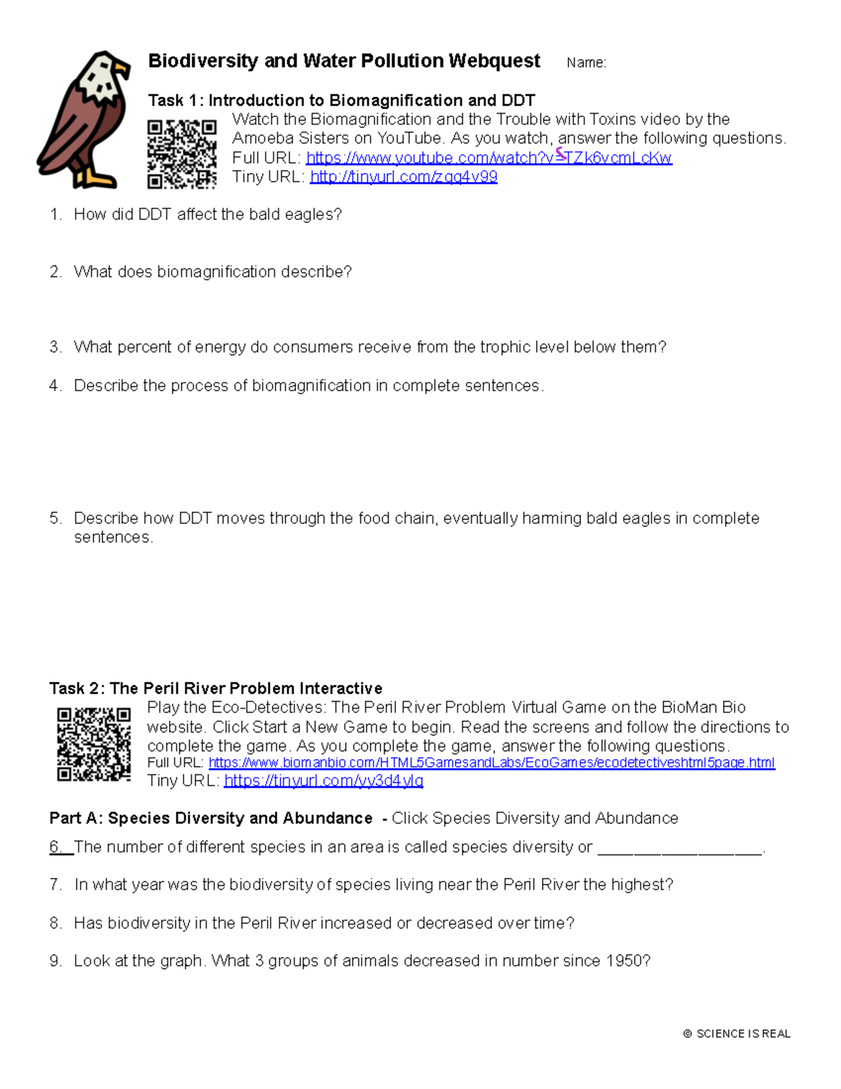 BIOL 101: Biodiversity and Water Pollution Webquest Activities - Studocu