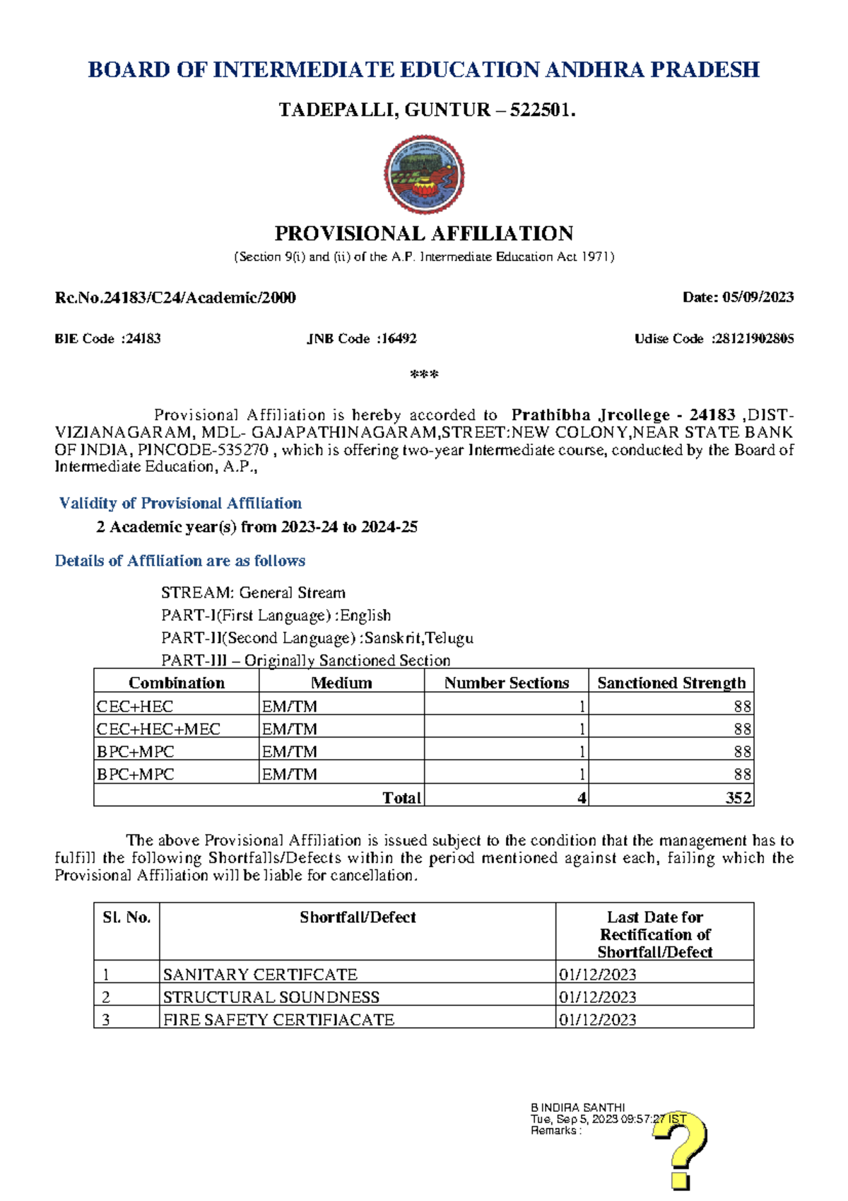 Digital Bie Affiliation Order 2023 24 16492 - BOARD OF INTERMEDIATE ...