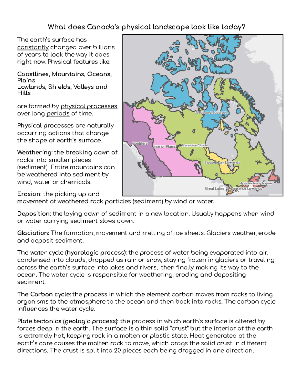 Canada's Evolving Landscape: Understanding Physical Geology and ...