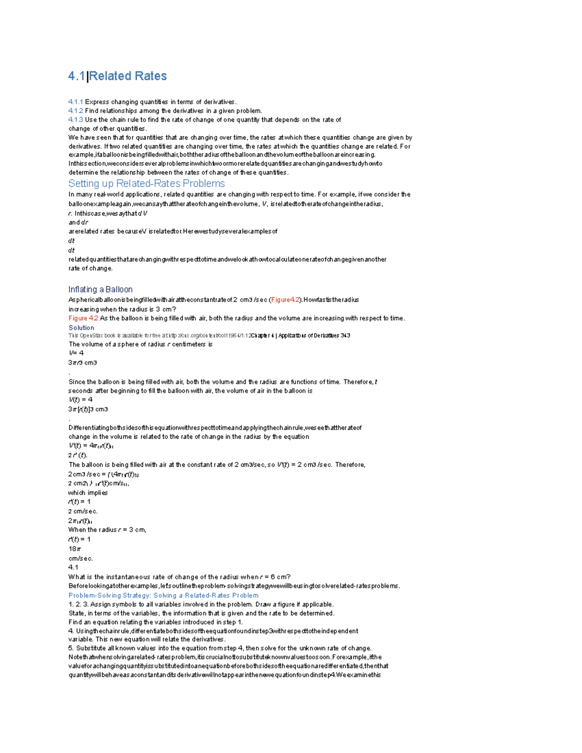 Related Rates Problems and Solutions for Calculus (MATH 101) - 4 ...