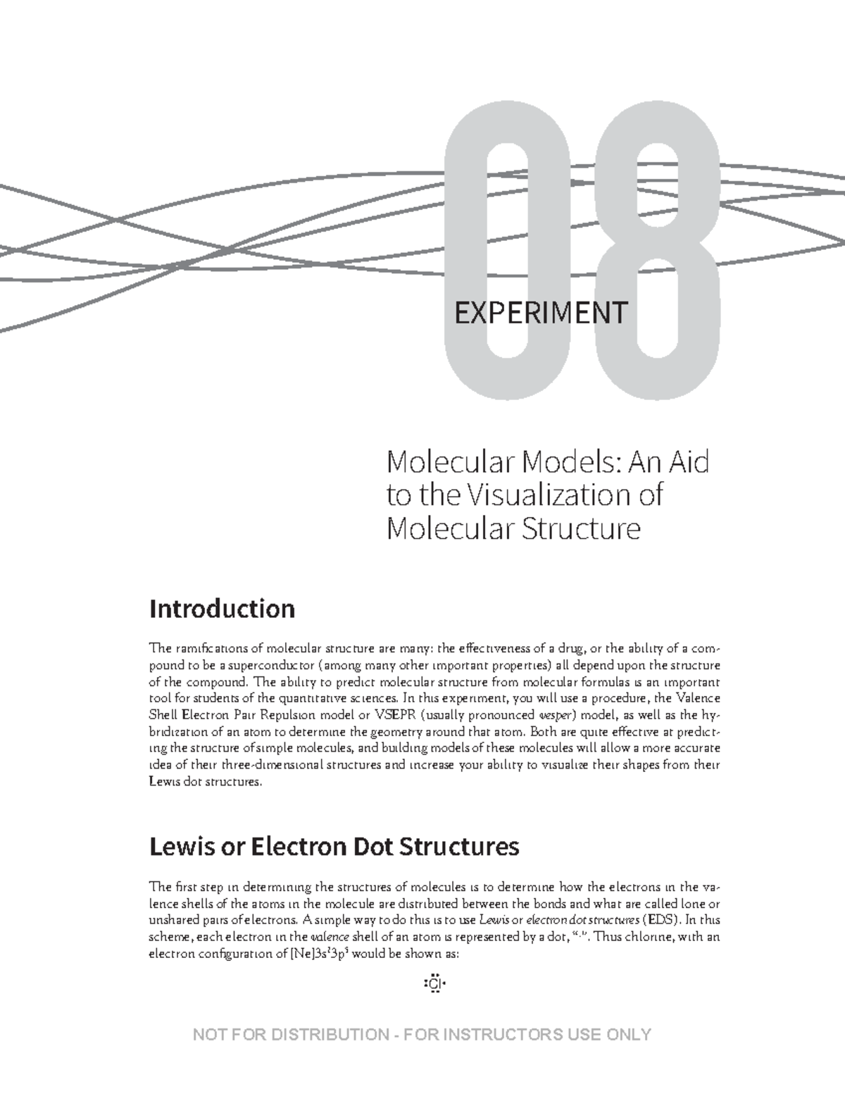 Lab 8 - Molecular Models and Visualization of Molecular Structures ...