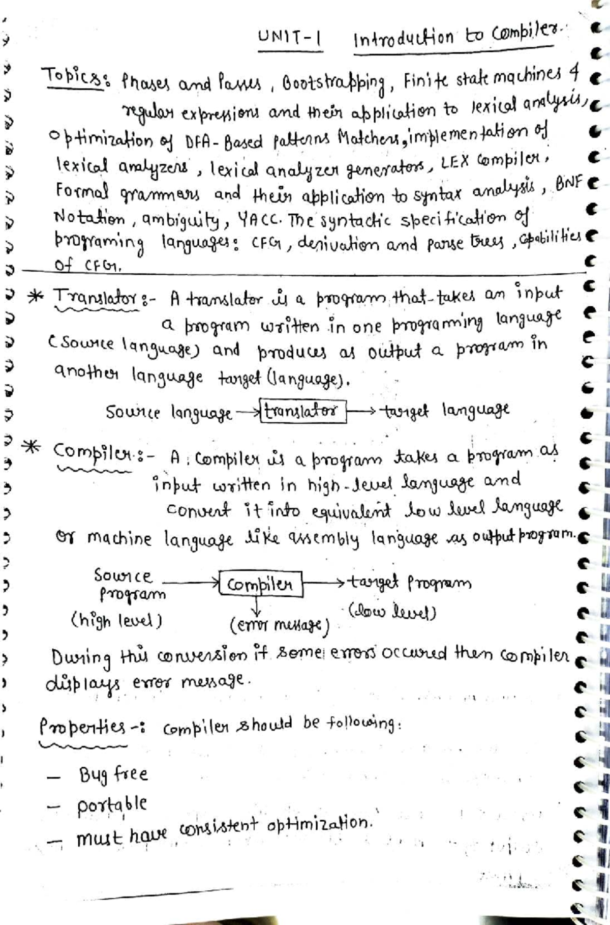 Compiler Design - Key Concepts and Techniques (CS101) - Studocu