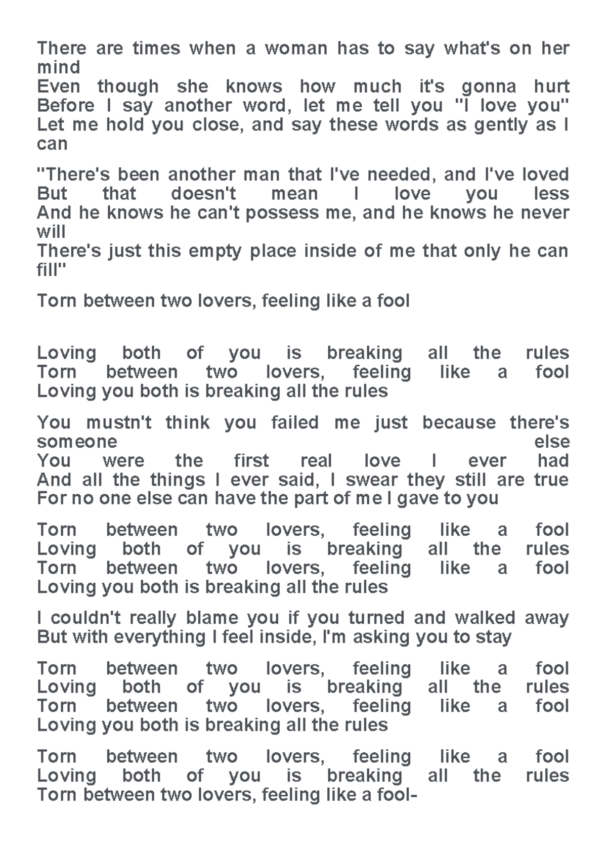 Torn Between Two Lovers: A Poetic Exploration of Love and Conflict ...