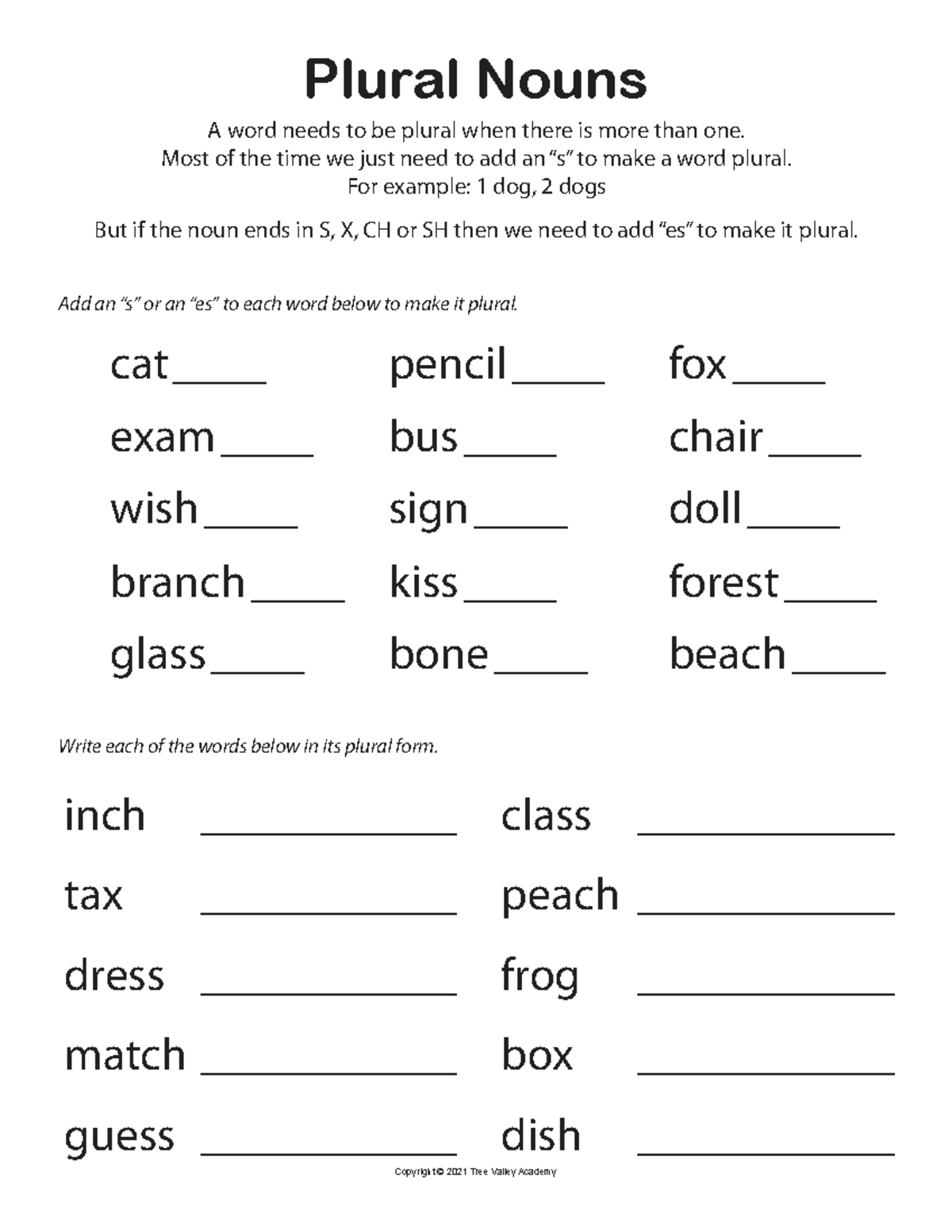 Plural Nouns Worksheets: Mastering Plural Forms and Irregulars - Studocu