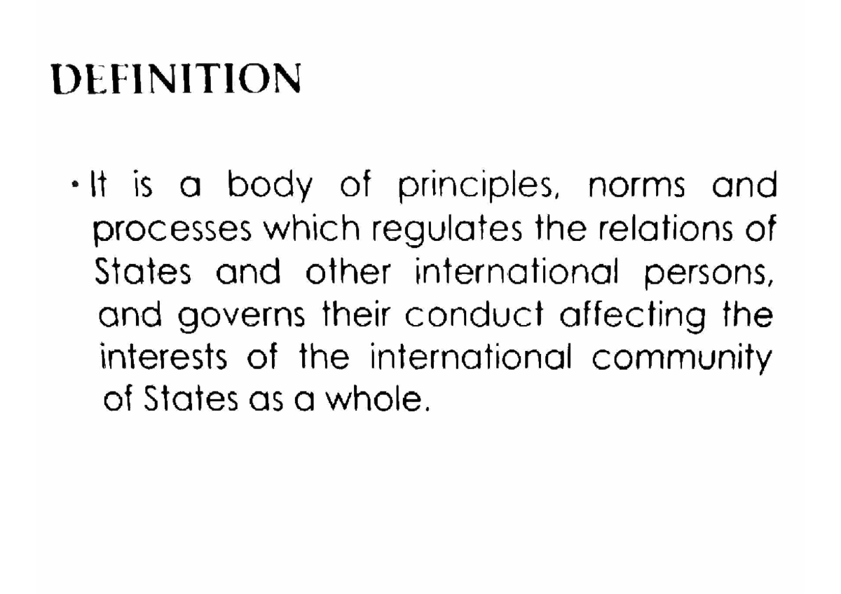 International Law Principles and Norms (PRIL) - Lecture Notes - Studocu