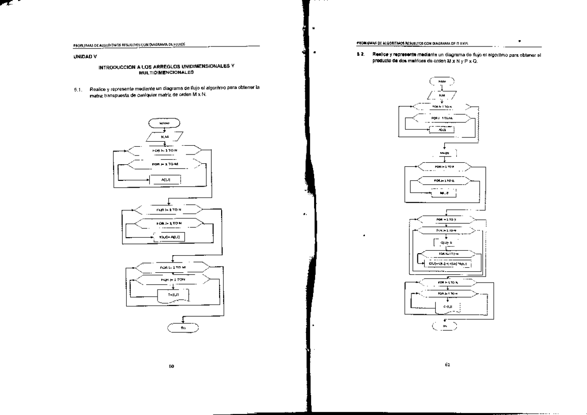 Problemas de Algoritmos Resueltos con Diagrama de Flujos - Unidad V - Studocu