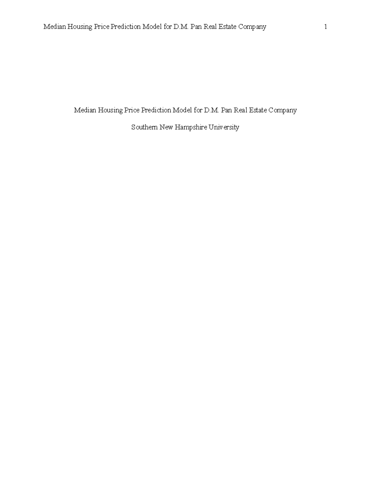 Statistics Module 3 Assignment: Median Housing Price Prediction ...